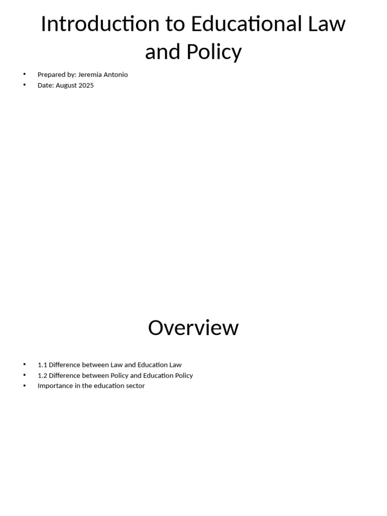 Understanding Educational Law and Policy | PDF | Policy | Education Policy