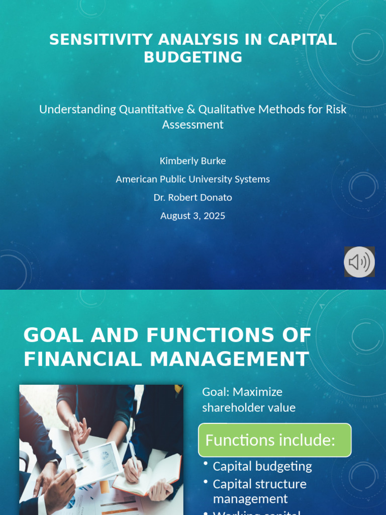 Sensitivity Analysis Capital Budgeting Presentation | PDF | Capital ...