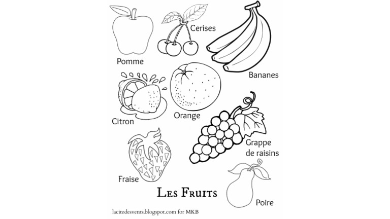 Fruit Printables French | PDF