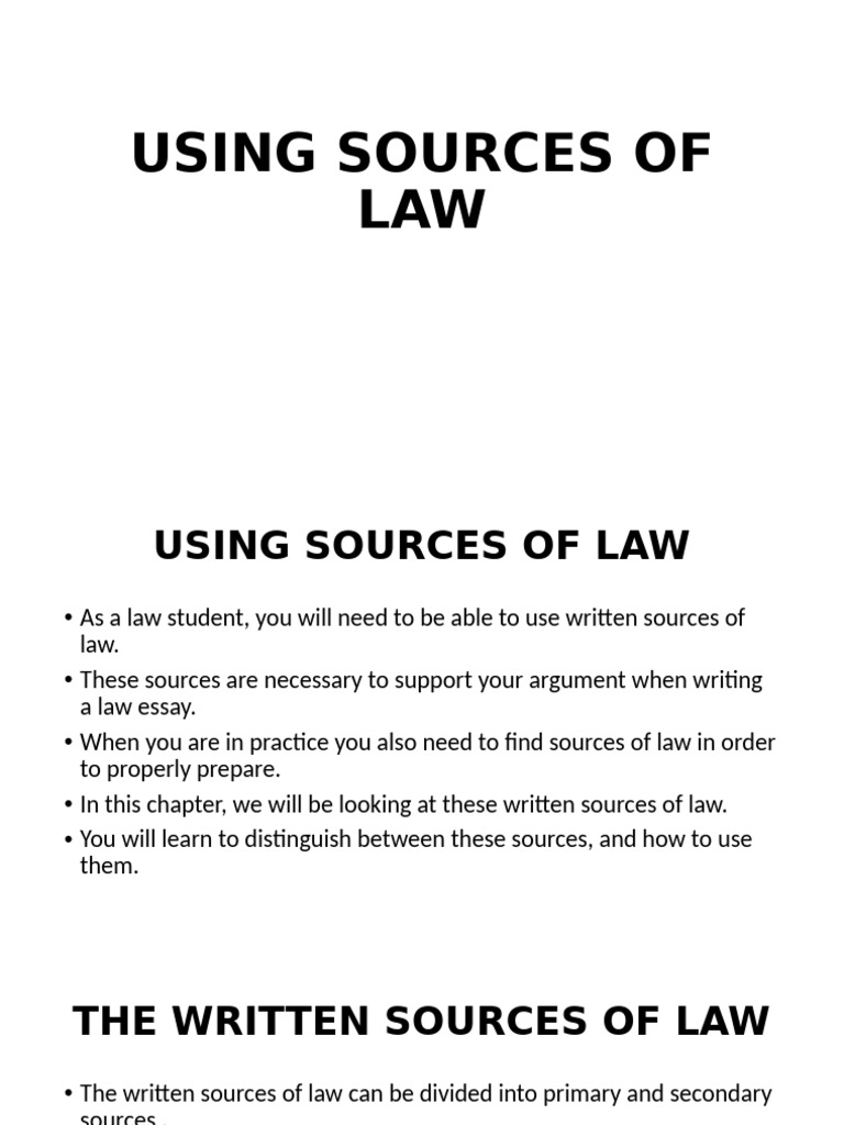Understanding South African Law Sources | PDF | Precedent | Case Law