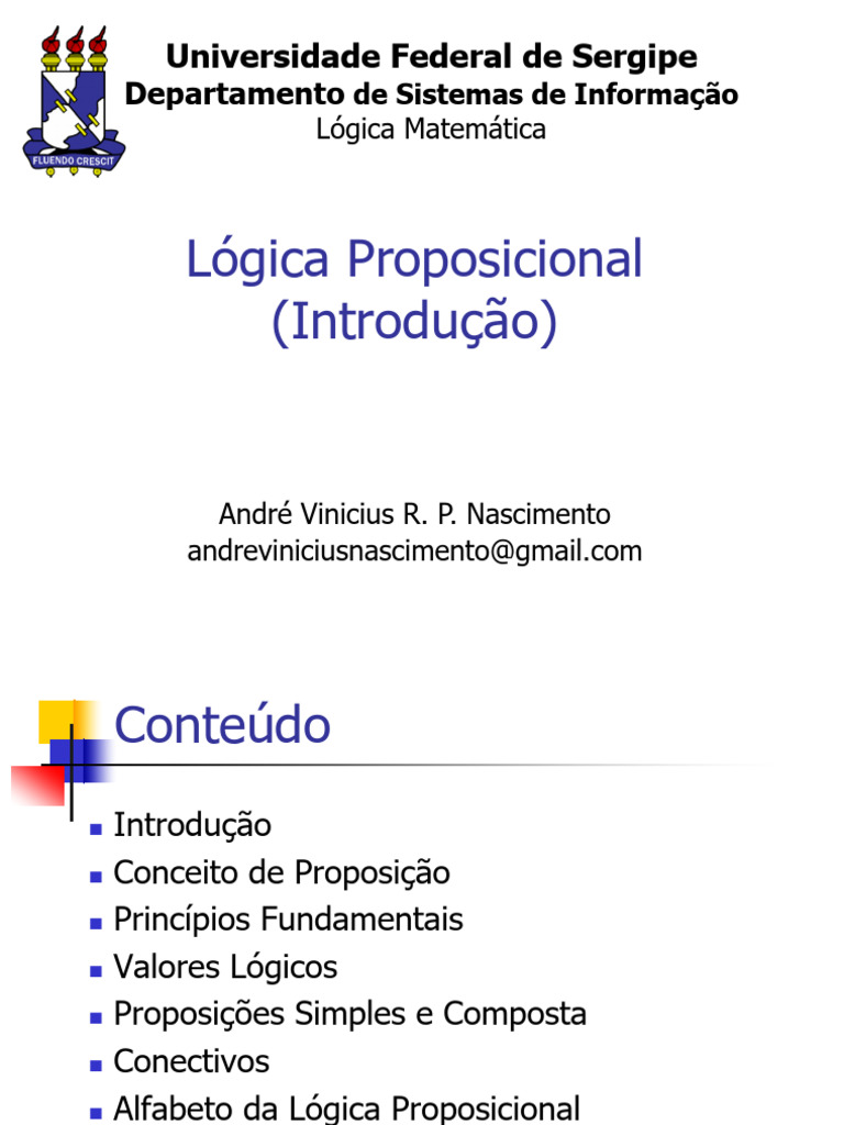 03 - Introdução a Logica Proposicional | PDF | Lógica matemática ...
