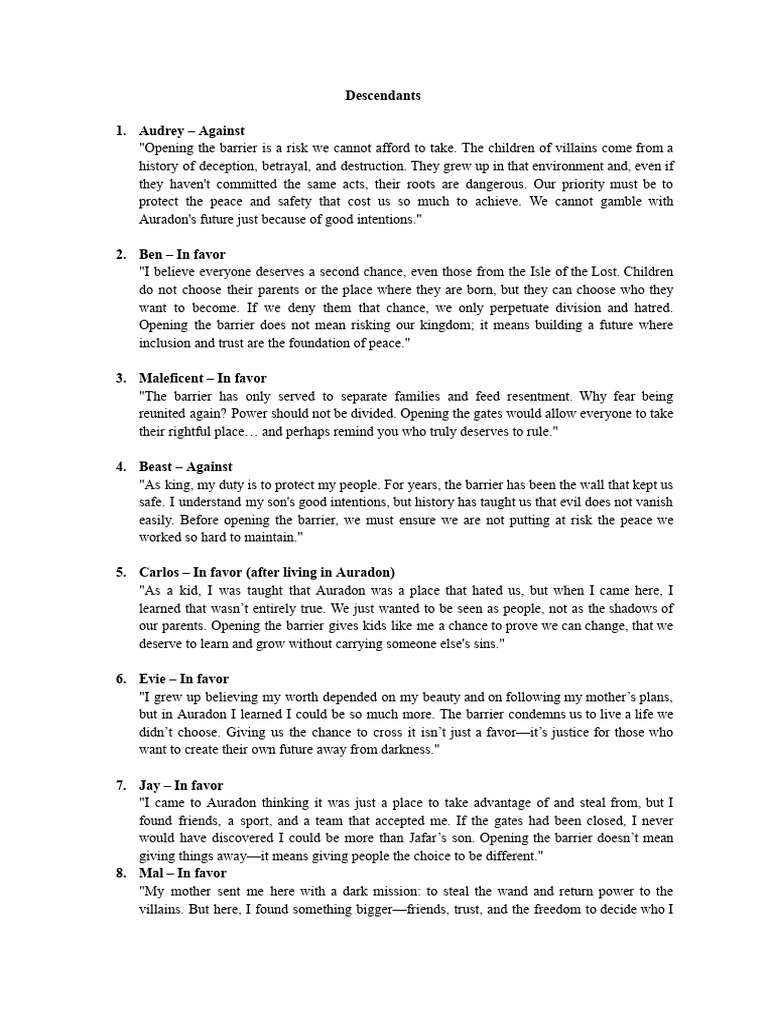 Descendants | PDF
