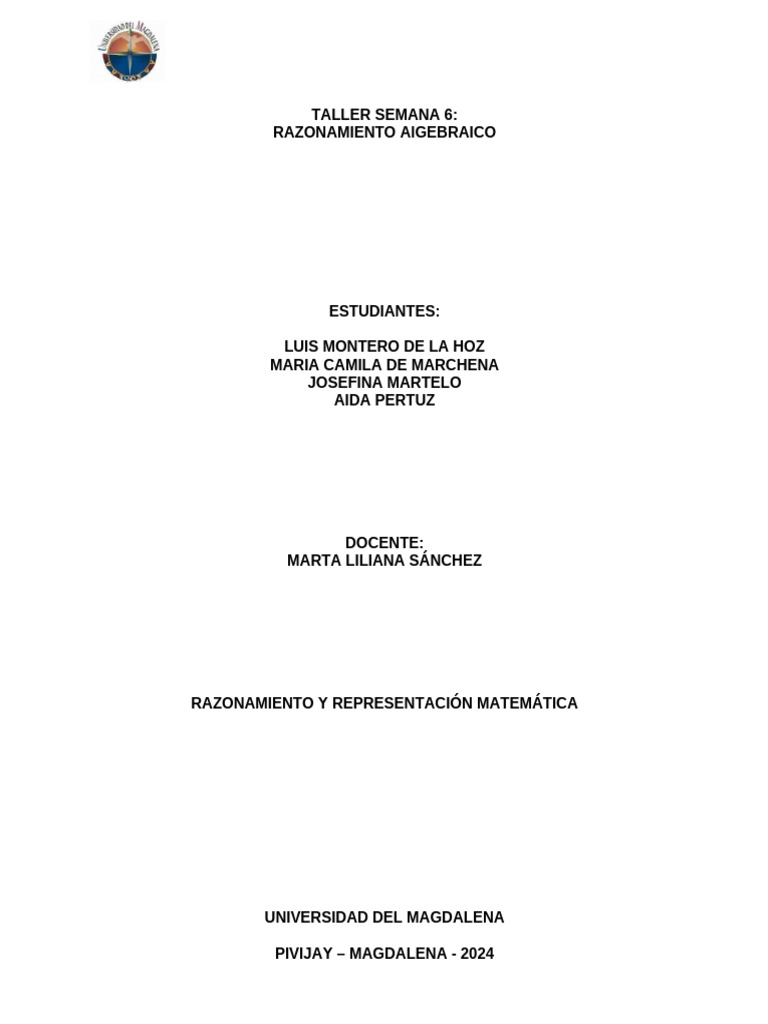 Razonamiento Algebraico | PDF | Ecuaciones | Matemáticas