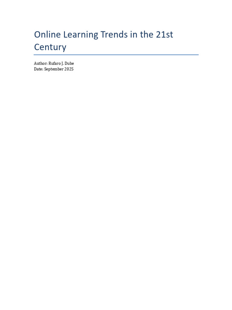 21st Century Online Learning Trends | PDF