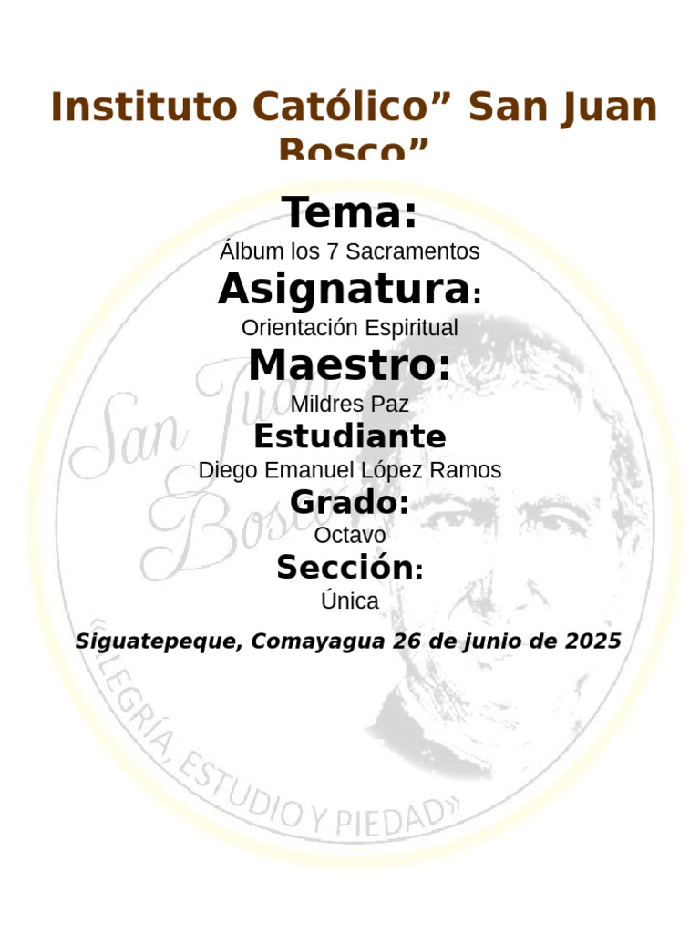Albun San Juan Bosco | PDF | eucaristía | Bautismo