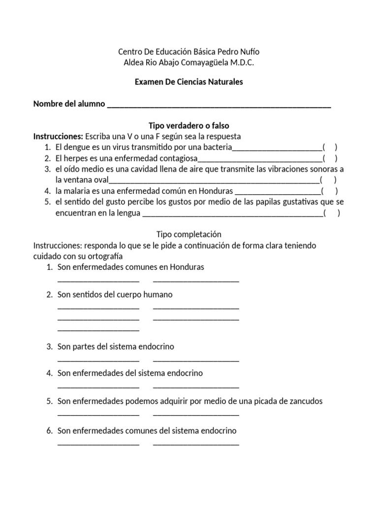 Examen de CCNN I Parcial | PDF | Sistema endocrino | Gusto