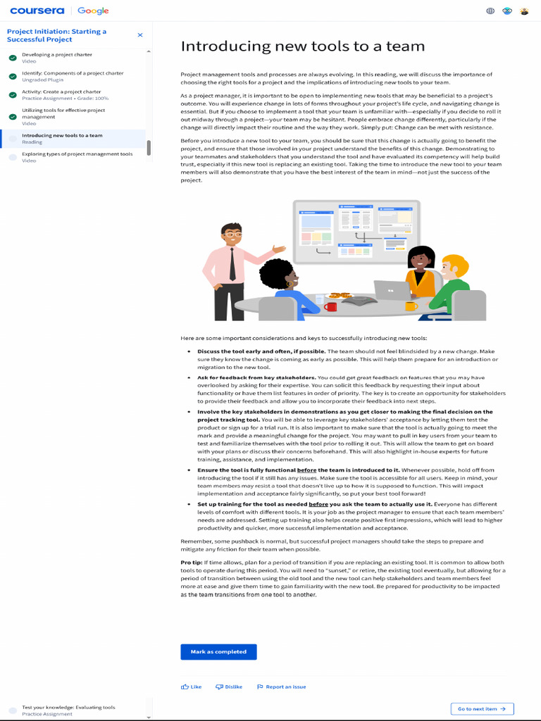Introducing New Tools to a Team Coursera | PDF