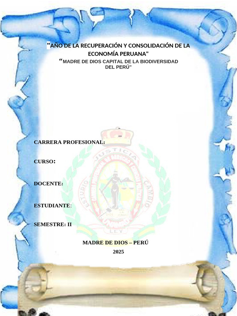 Carátula Editable para Trabajos de Derecho - 2025 | PDF | Perú | América del Sur