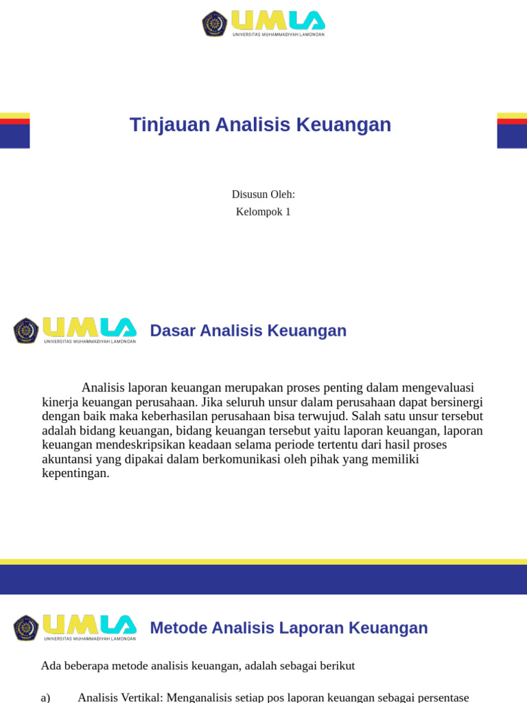 Tinjauan Analisis Keuangan Kel.1 | PDF