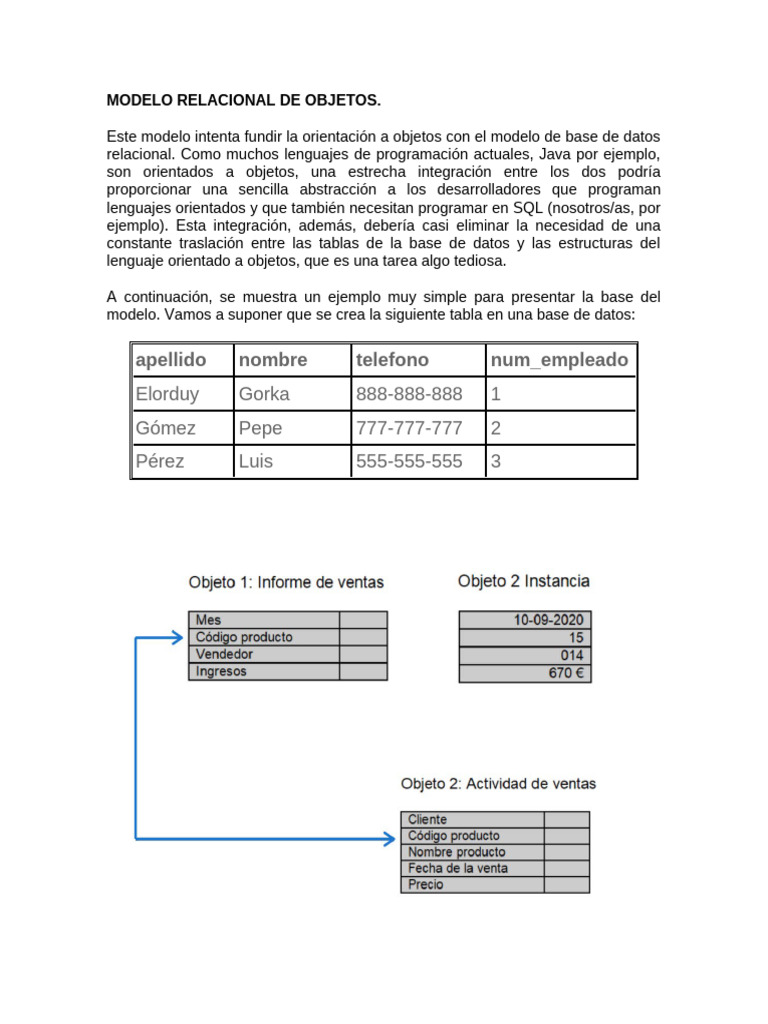 Modelo Relacional de Objetos | PDF | Postgre Sql | SQL