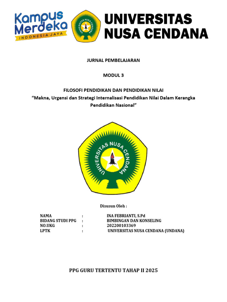 Ina Febrianti, S.PD - 202200103369 - Jurnal Pembelajaran 3 | PDF