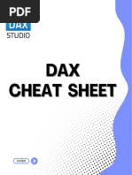 (DAX Functions in Power BI) - Cheatsheet-1 | PDF | Applied Mathematics | Statistical Analysis