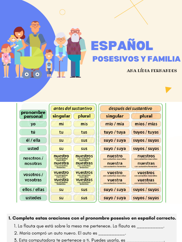 Posesivos y Familia | PDF