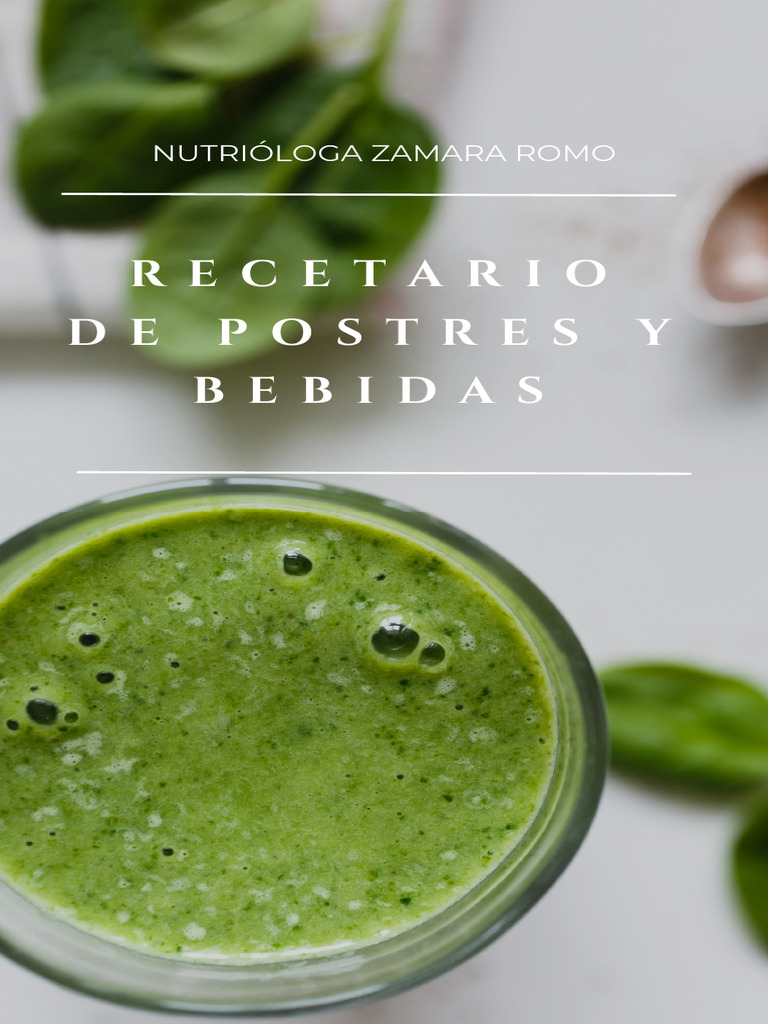 Recetario de Postres y Bebidas | PDF