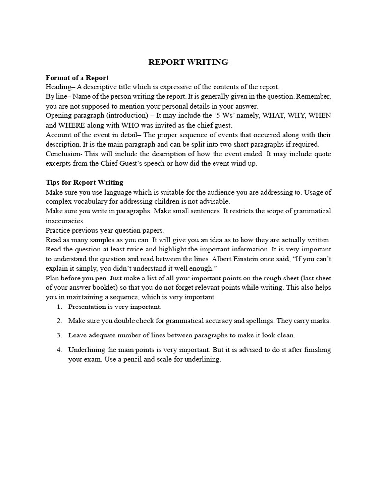 Report Writng | PDF