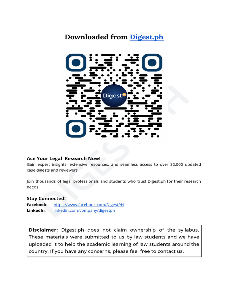 Syllabus - Election Law 2025 | PDF | Philippines | Accountability