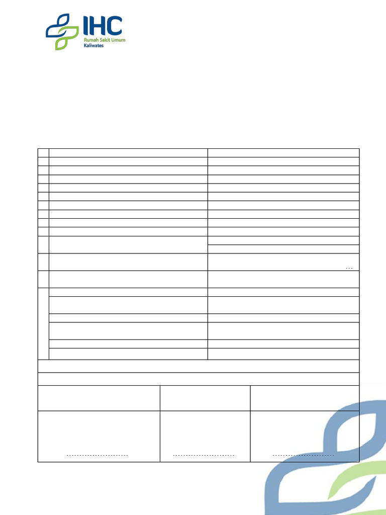 Formulir Pelaporan Tumpahan B3 RSU Kaliwates | PDF