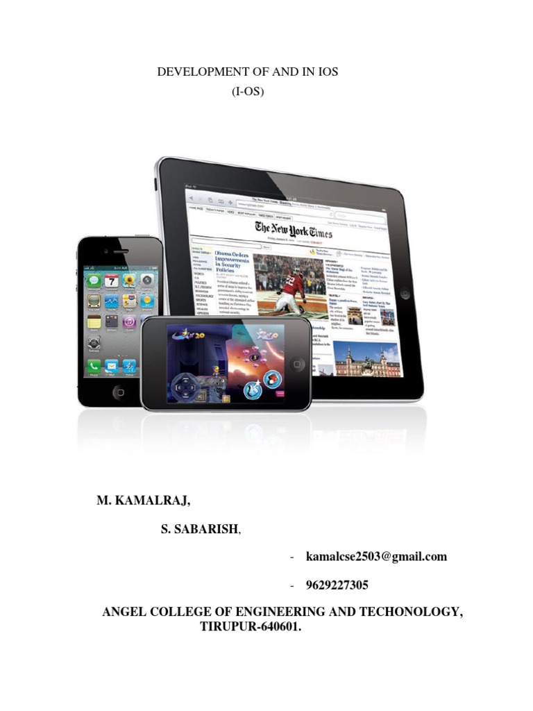 Development Of And In Ios I Os M Kamalraj S Sabarish Pdf Xcode Ios 6056