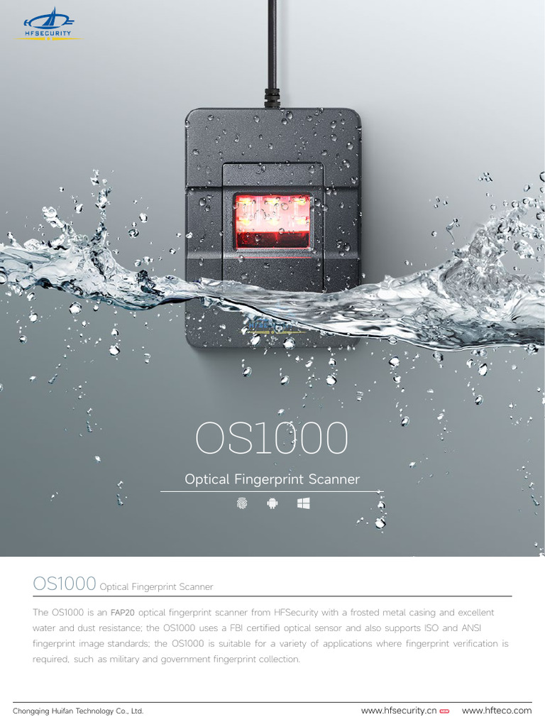 HF-OS1000 FAP20 Fingerprint Scanner - HFSecurity J | PDF | Image ...