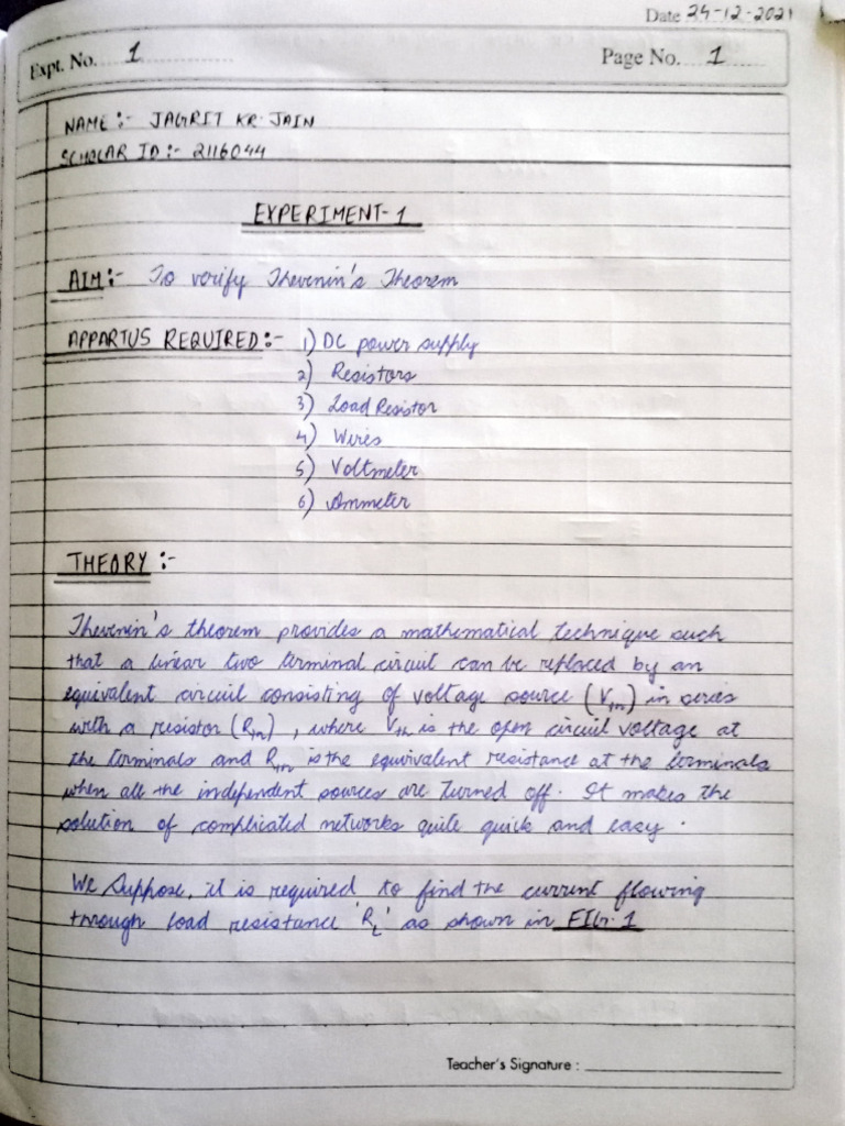 Electrical Experiment Documentation | PDF