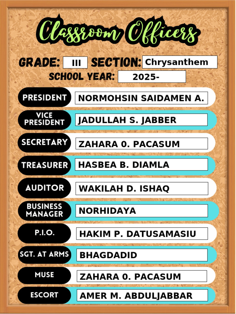 Class Officers | PDF