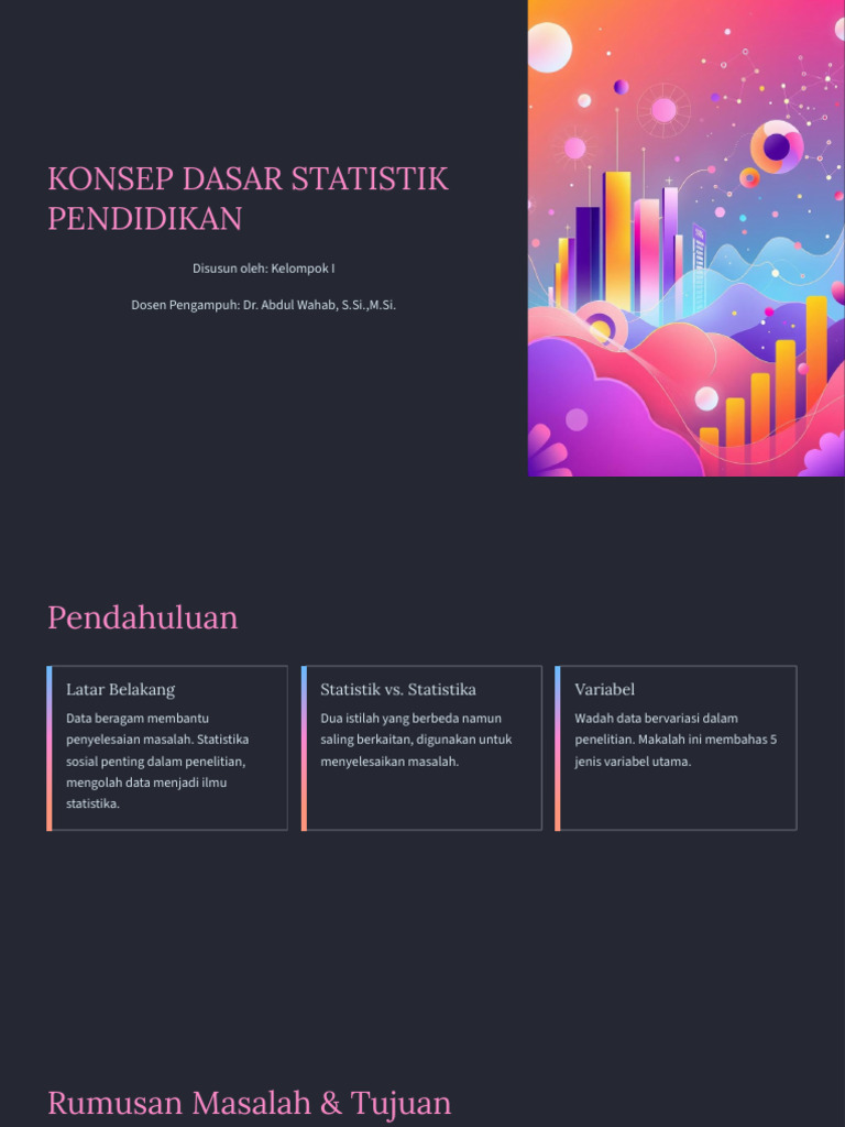 Konsep Dasar Statistik Pendidikan (1) | PDF