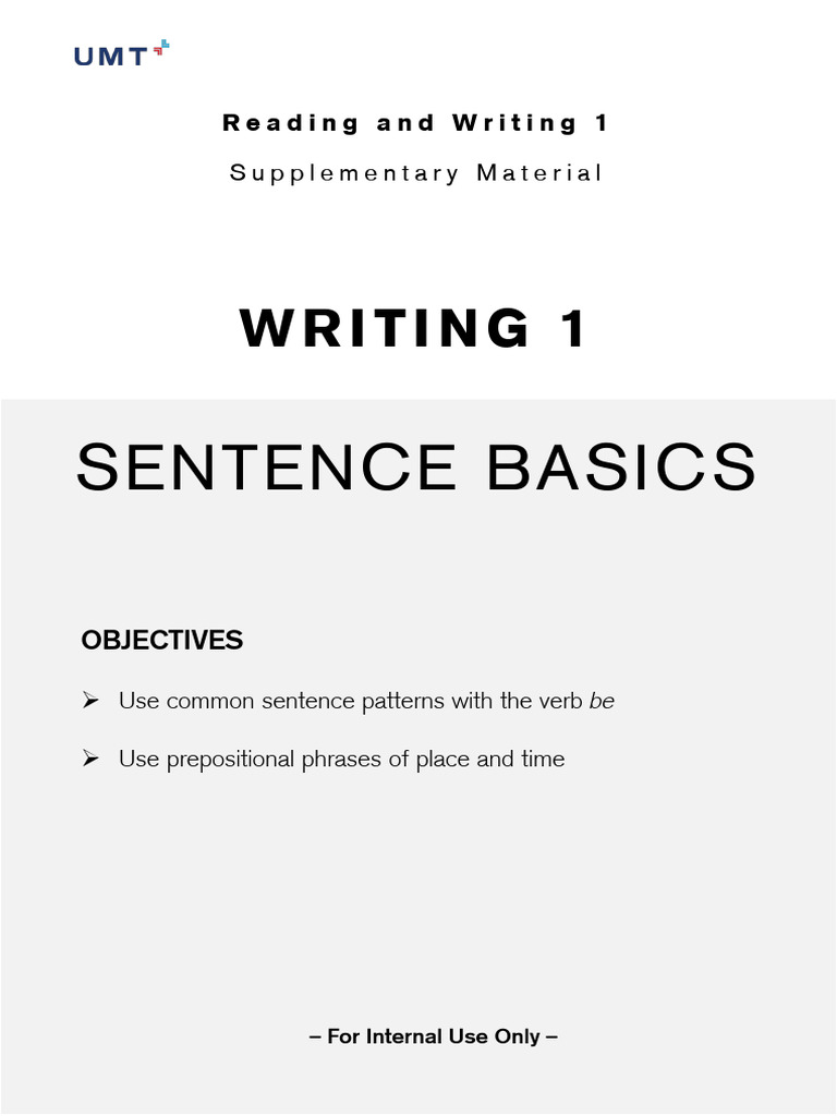 01. Writing - R&W1 - Unit 1 | PDF