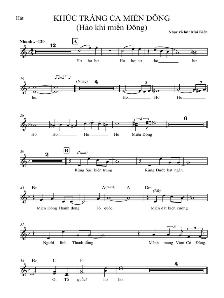 Khuc Trang CA Mien Dong Mai Kien 2015 Hat | PDF