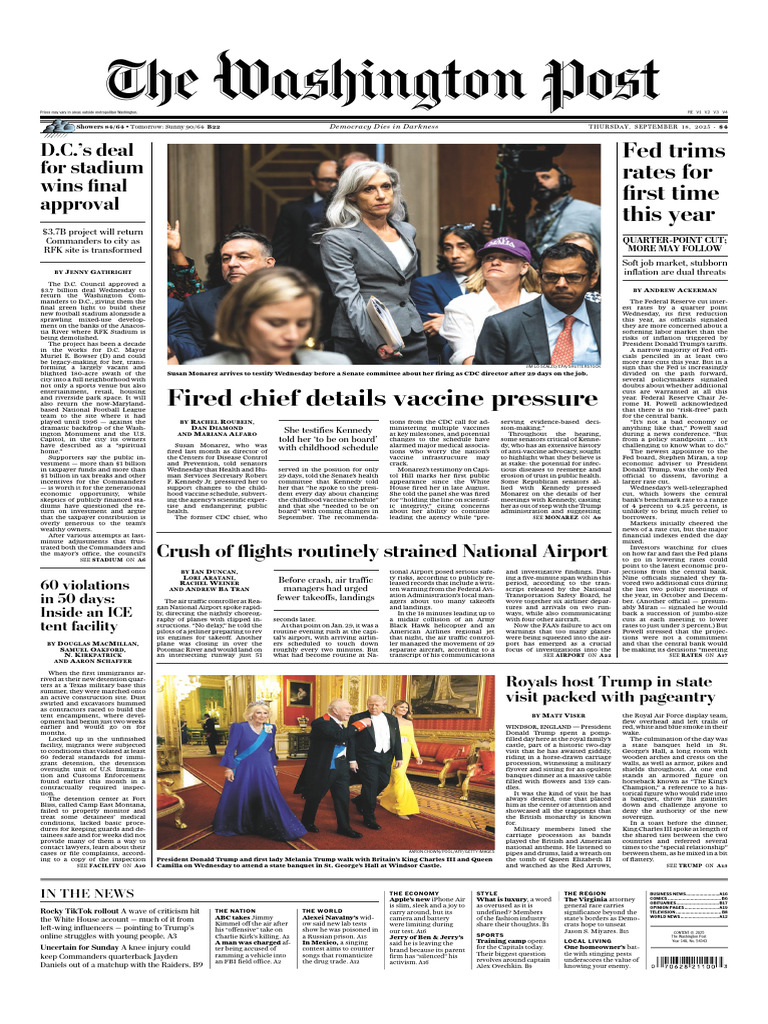 The Washington Post - September 18, 2025 - 250918 - 101445 | PDF | Mail ...
