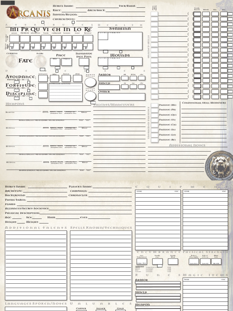 Troika RPG Character Sheet Template | PDF | Gaming | Role Playing Games