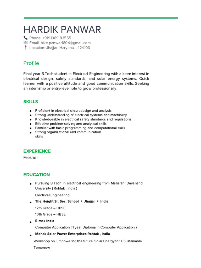 Resume1 PDF | PDF