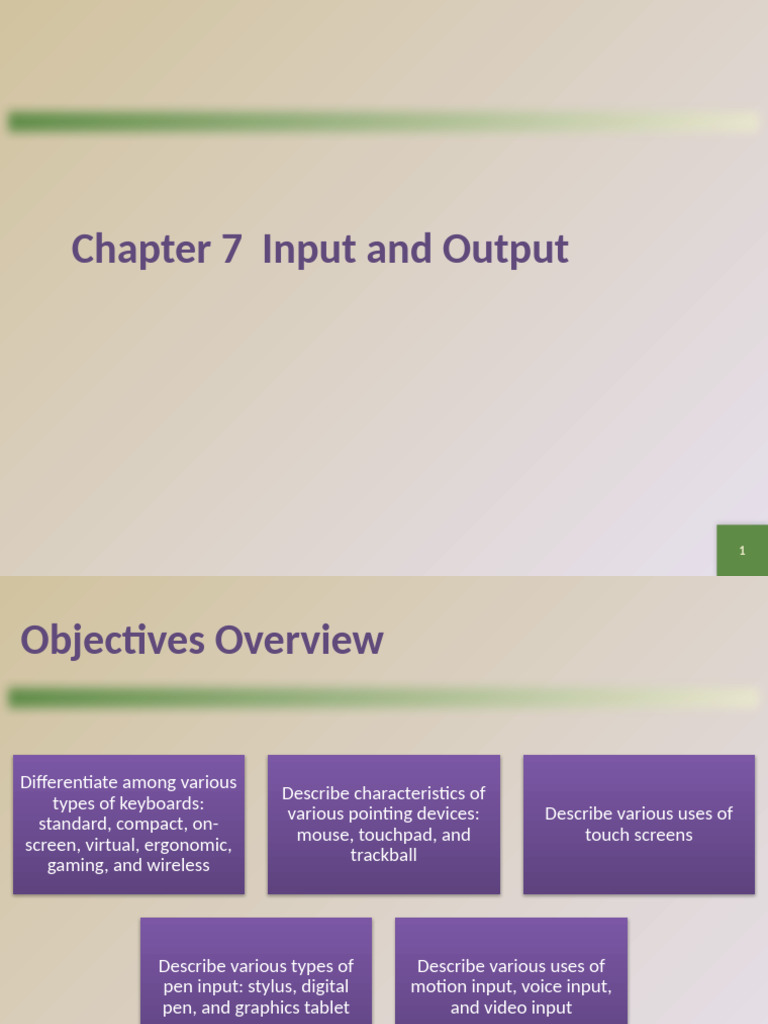 Lecture 05 Ch07 Input and Output | PDF | Printer (Computing) | Input/Output