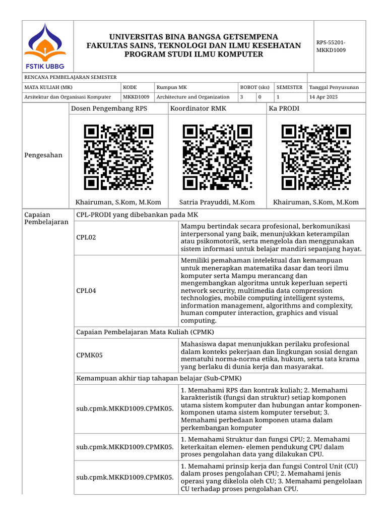 Universitas Bina Bangsa Getsempena Fakultas Sains, Teknologi Dan Ilmu Kesehatan Program Studi ...