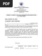 ARAL-Reading Program Parent Consent Form | PDF