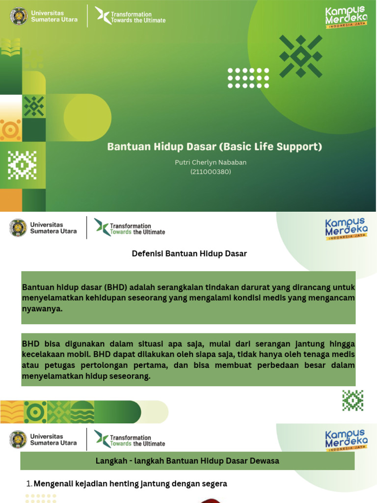 Putri Cherlyn Nababan - PPT Basic Life Support | PDF