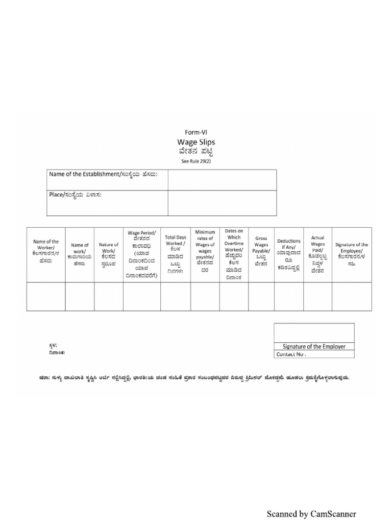 Wage Slip | PDF