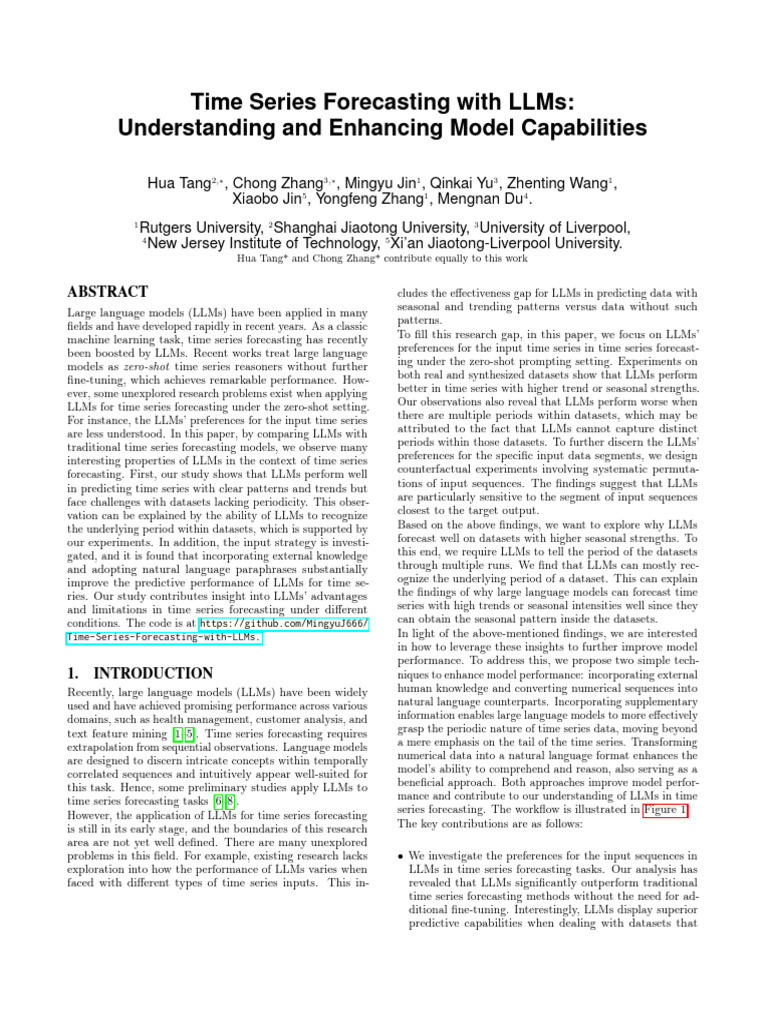 Time Series Forecasting With LLMs | PDF | Time Series | Forecasting