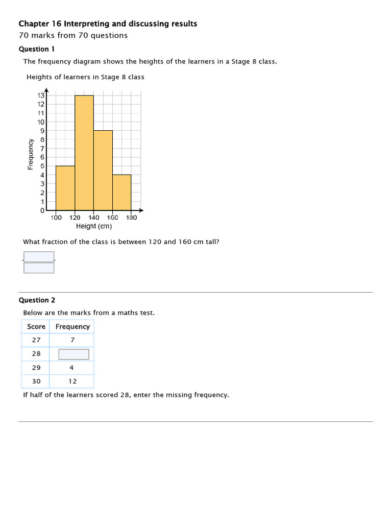 Analyzing Class Data and Statistics | PDF | Mathematics | Arithmetic