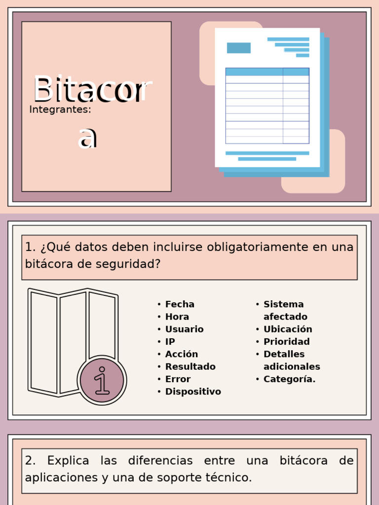 Presentacion Sebre Bitacoras Conceptos Clave | PDF | Blog | Auditoría