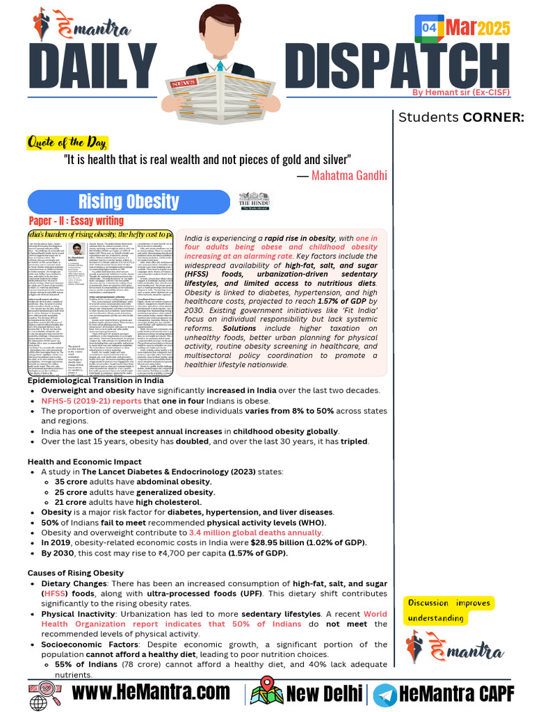 04th March | PDF | Obesity