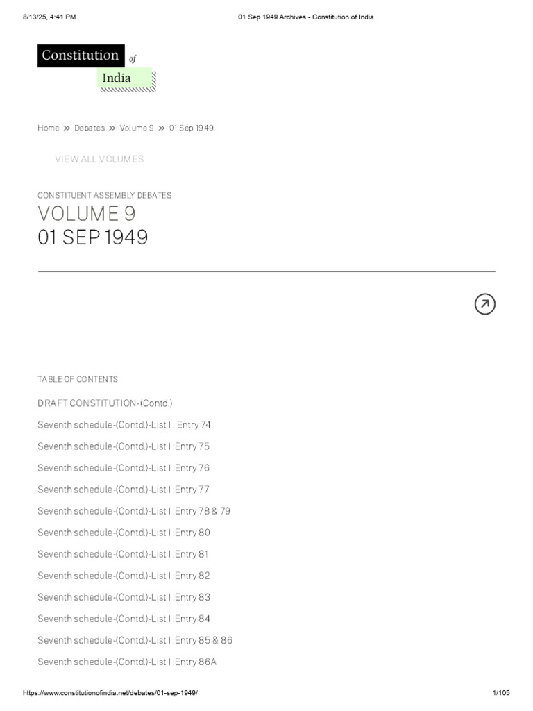 Constituent Assembly Debates: 01 Sep 1949 | PDF | Taxes | Presidents Of ...