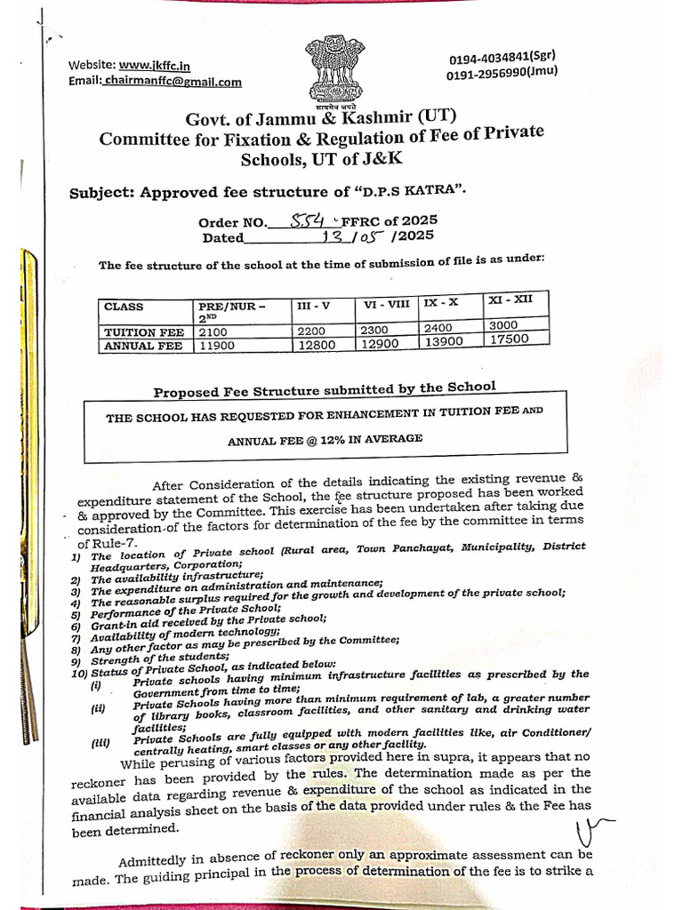 Fee Structure | PDF