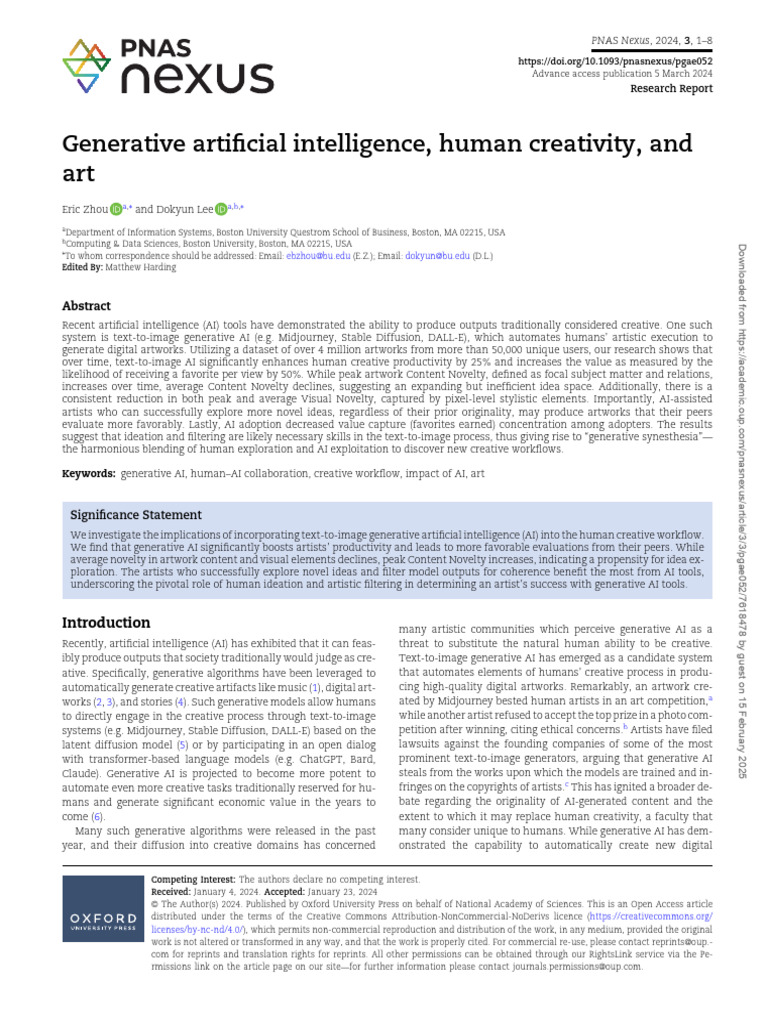 Boosting Creativity with Generative AI | PDF | Artificial Intelligence ...