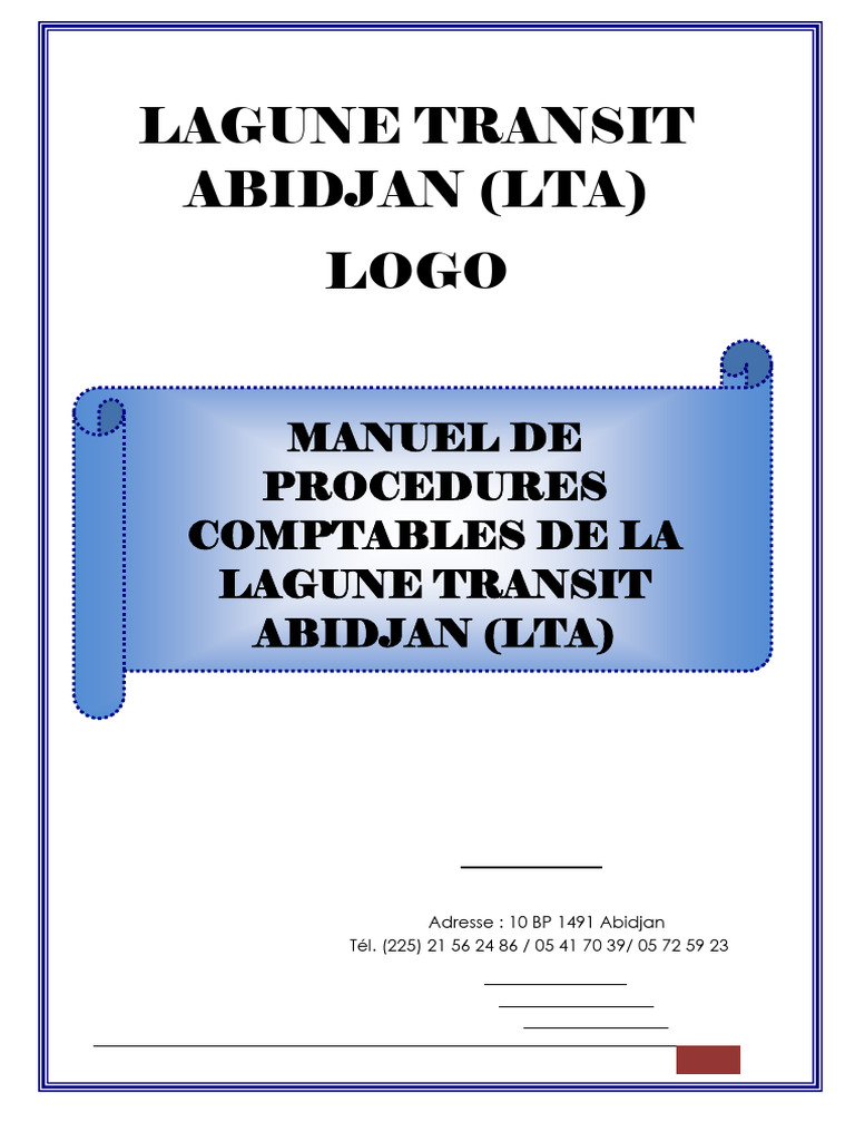 Manuel de Procédures Comptables LTA | PDF | Comptabilité | Bilan comptable