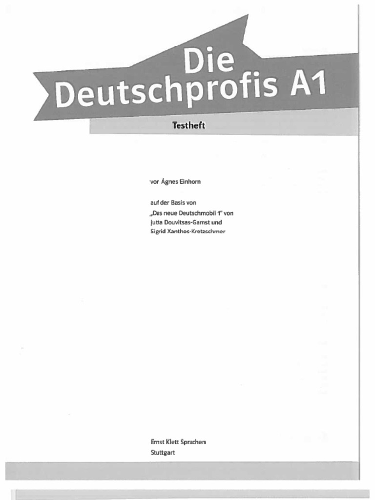 Deutschprofis A1 Testheft | PDF