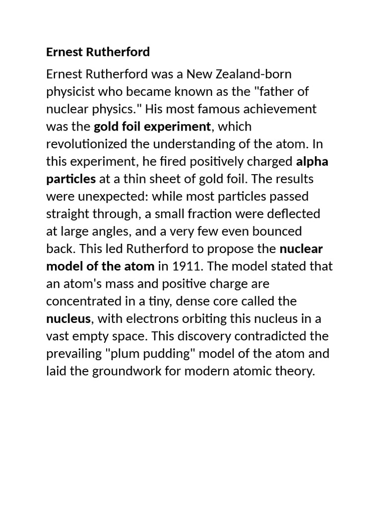 Ernest Rutherford | PDF