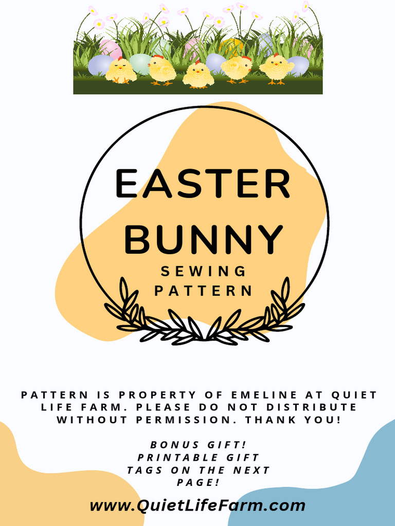 Easter Bunny Sewing Pattern 1 | PDF