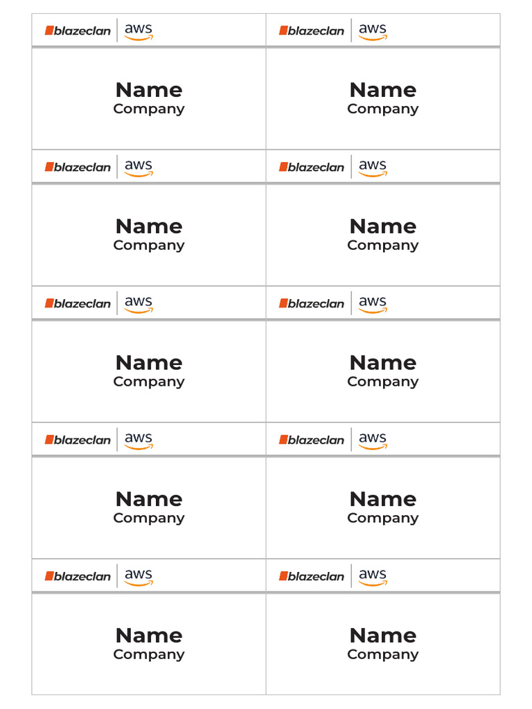 Name Badge Blazeclan | PDF