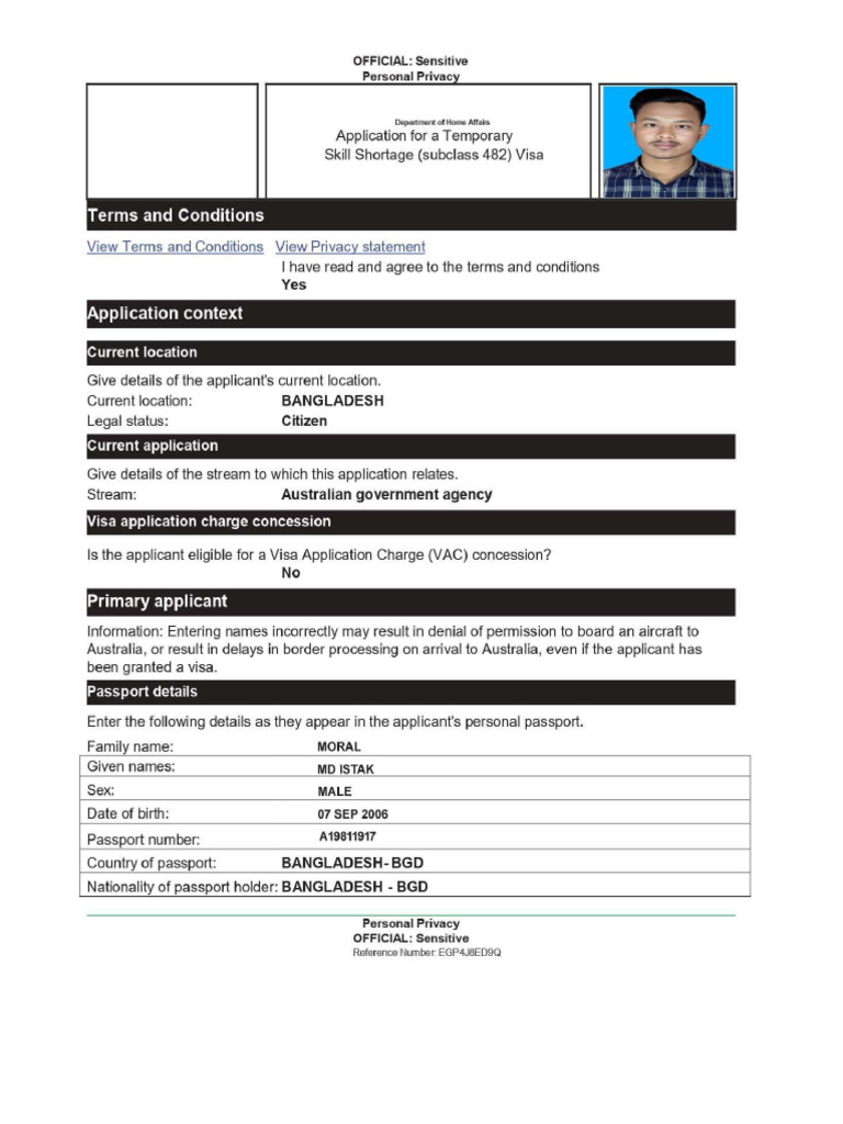 A19811917 Istak Moral Application Form | PDF