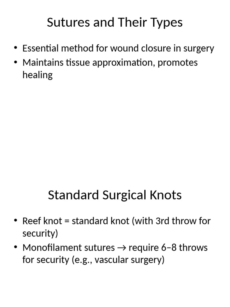 Sutures and Types Presentation | PDF